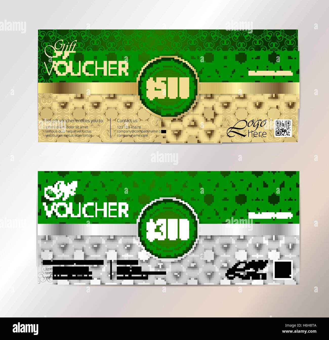 Gold VIP Club Card. Voucher or gift certificate template Stock Vector ...