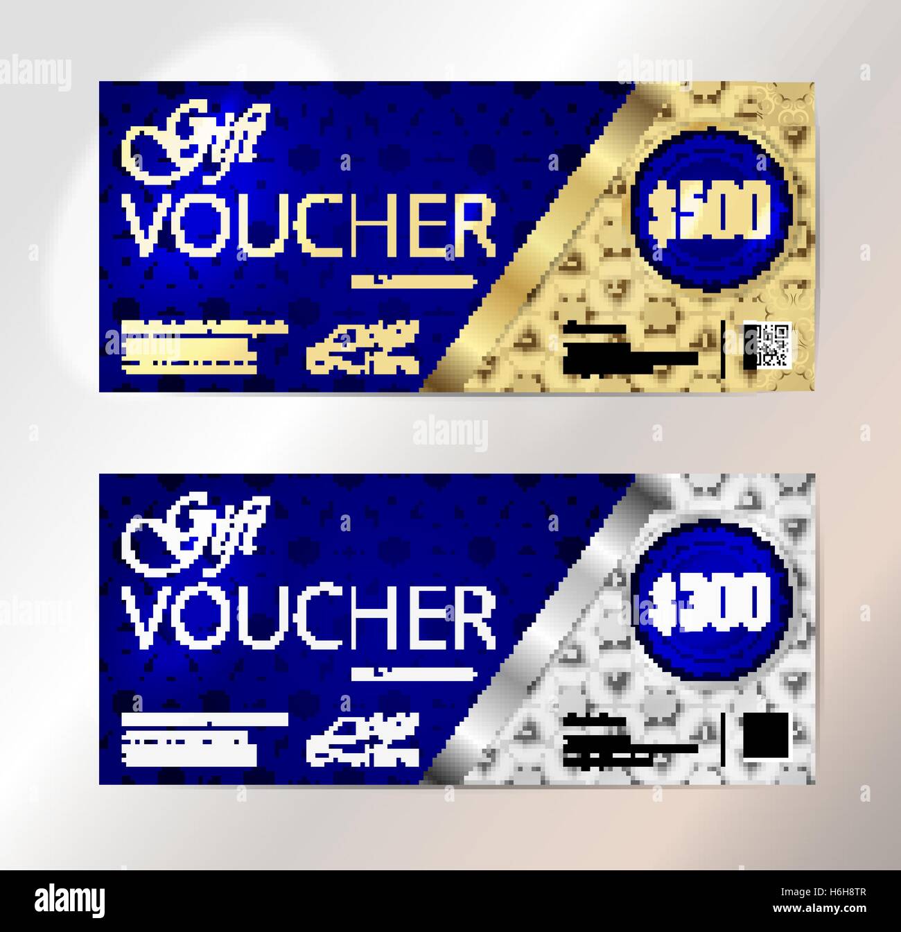 Gold VIP Club Card. Voucher or gift certificate template Stock Vector ...