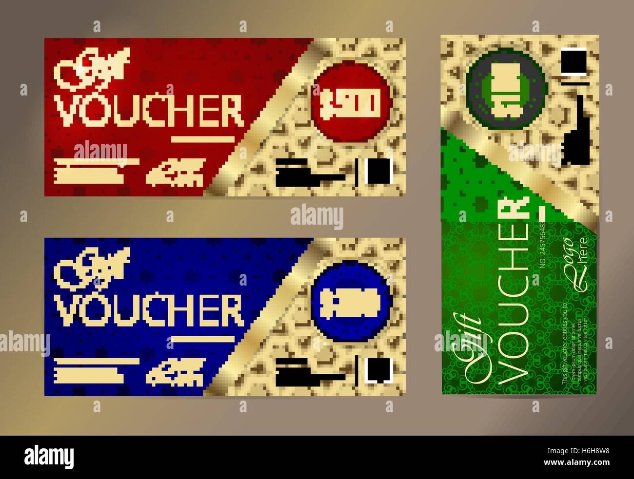 Gold VIP Club Card. Voucher or gift certificate template Stock Vector ...