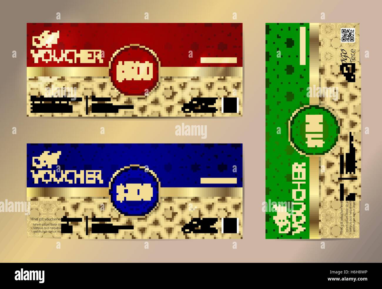 Gold VIP Club Card. Voucher or gift certificate template Stock Vector ...