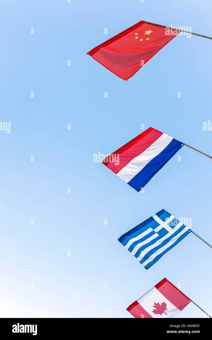 Various flags fluttering hi-res stock photography and images - Alamy