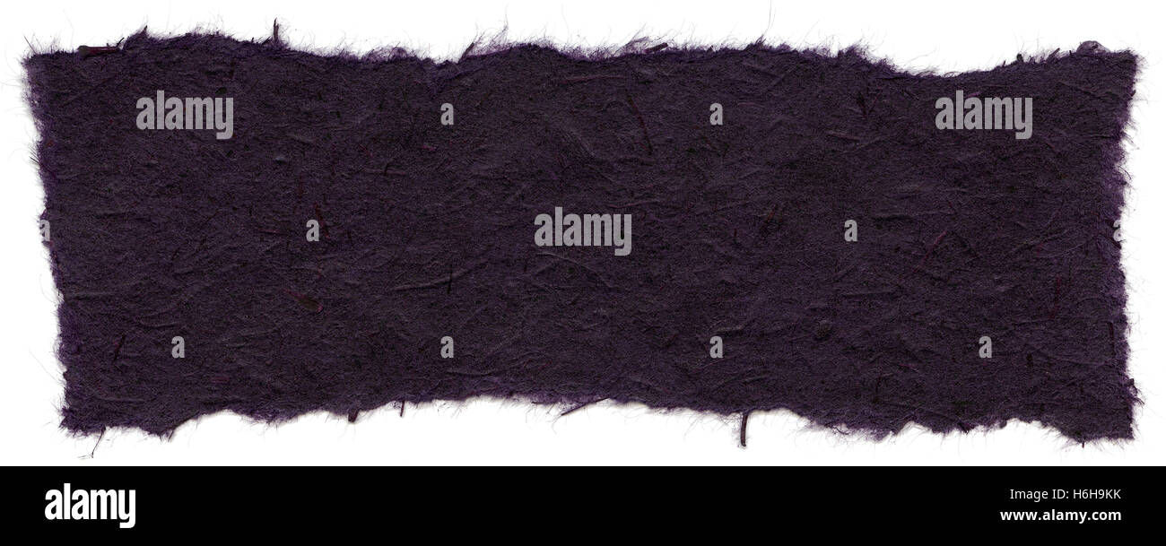 Texture of deep purple rice paper with torn edges. Isolated on white ...
