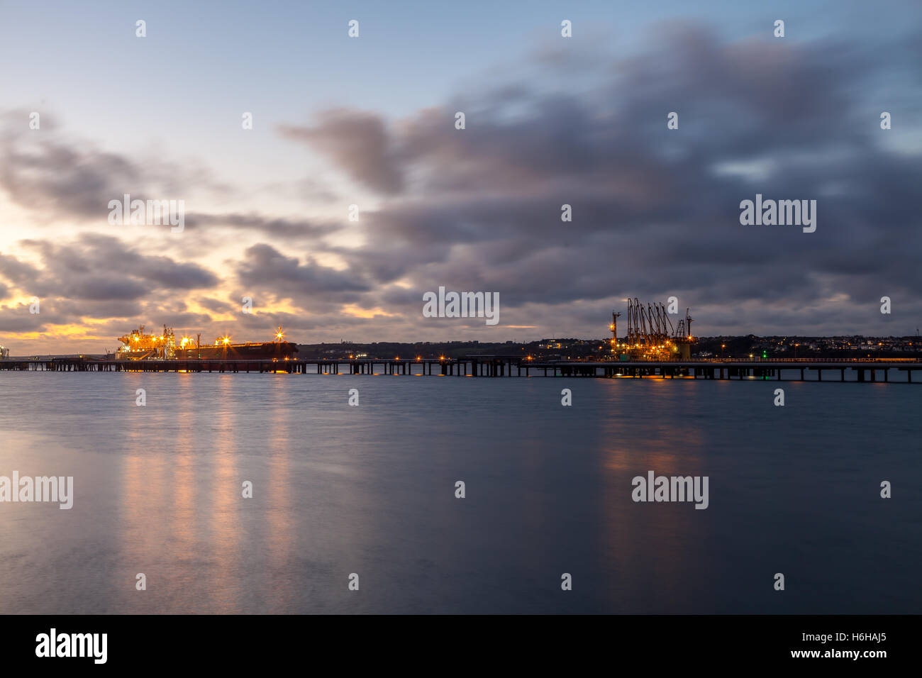 Oil Tankers at the Valero terminal on Milford Haven, Pembroke Stock ...