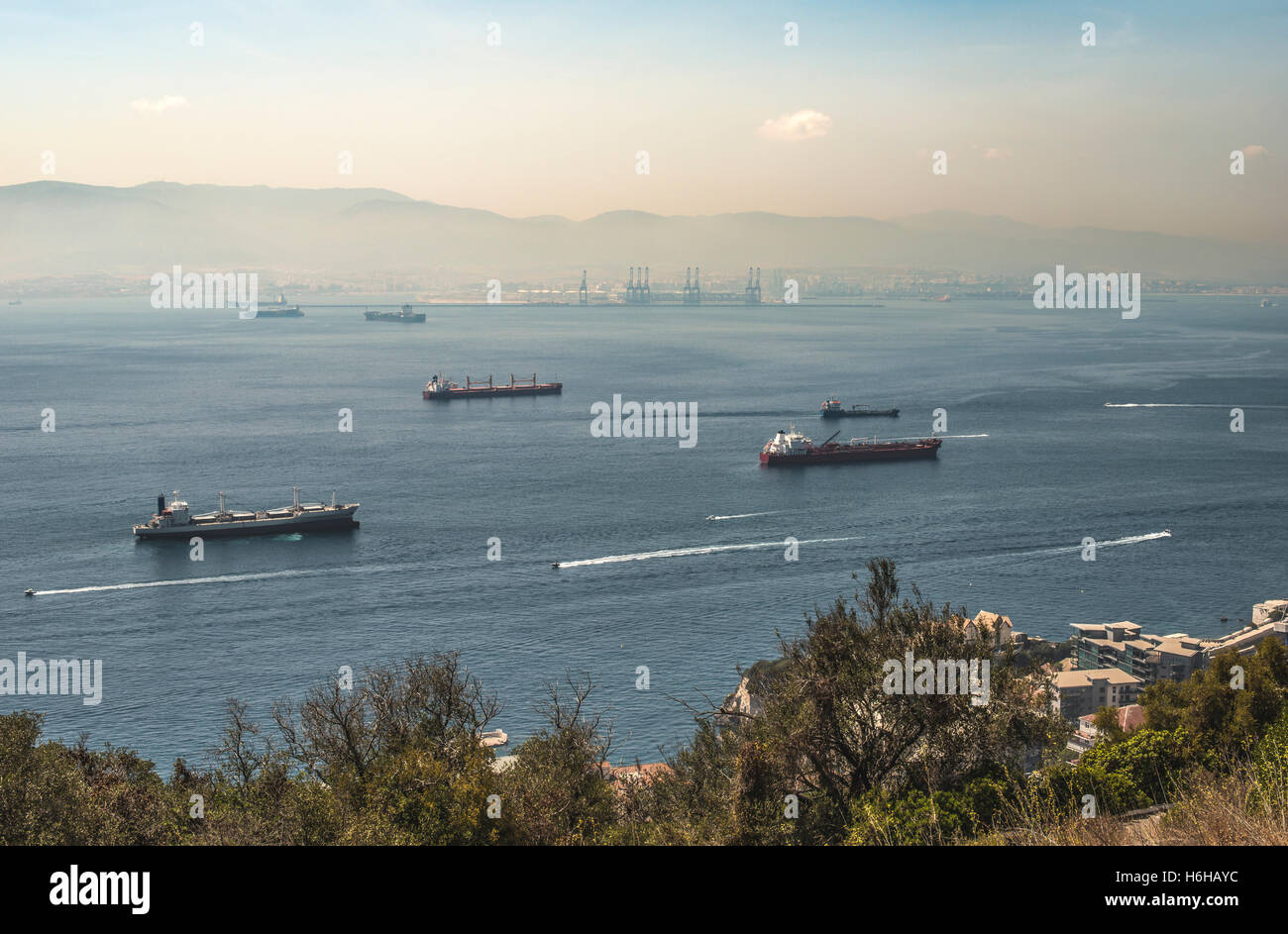 Aerial view of gibraltar hi-res stock photography and images - Alamy