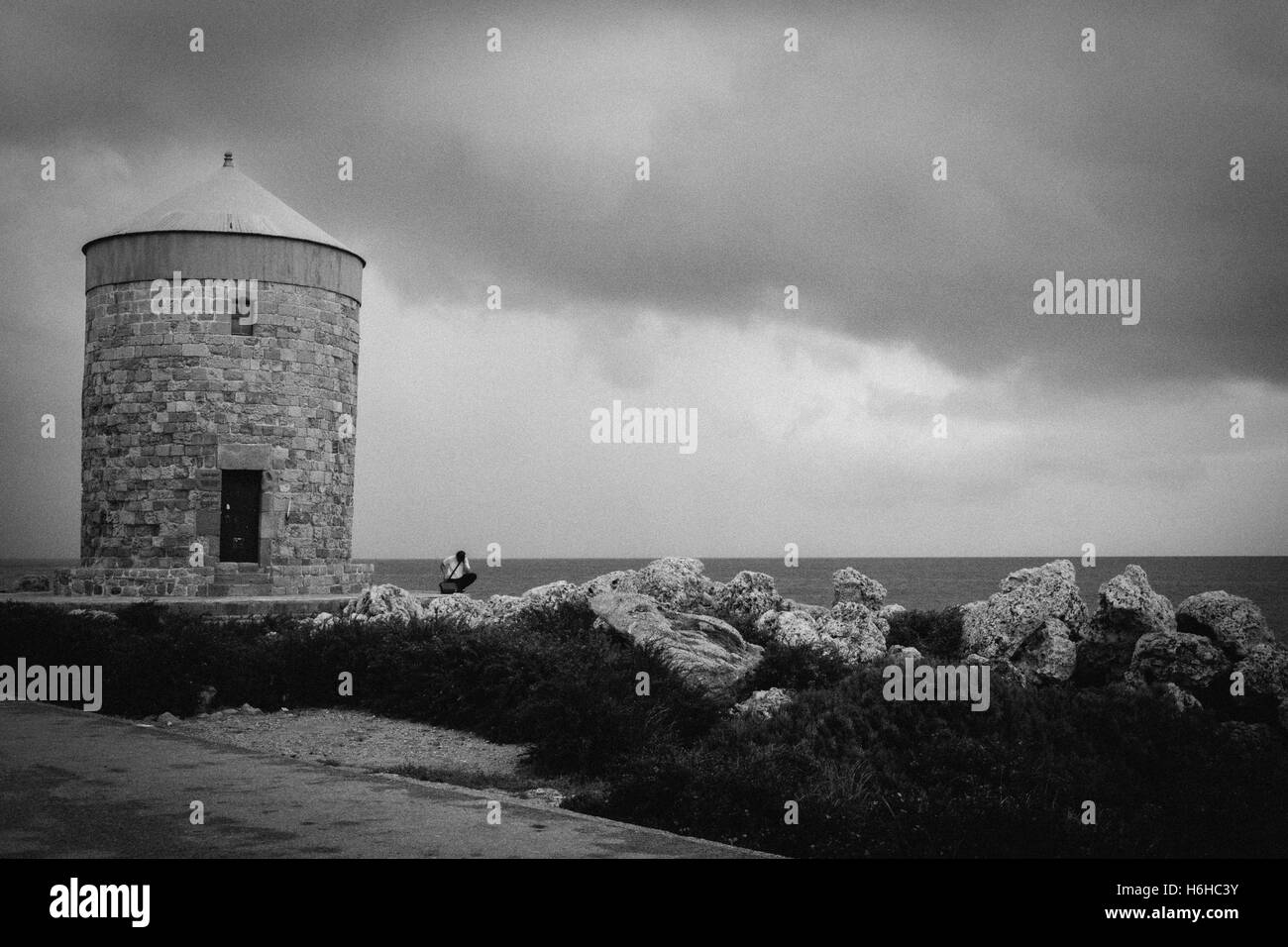 Rhodes old Black and White Stock Photos & Images - Alamy