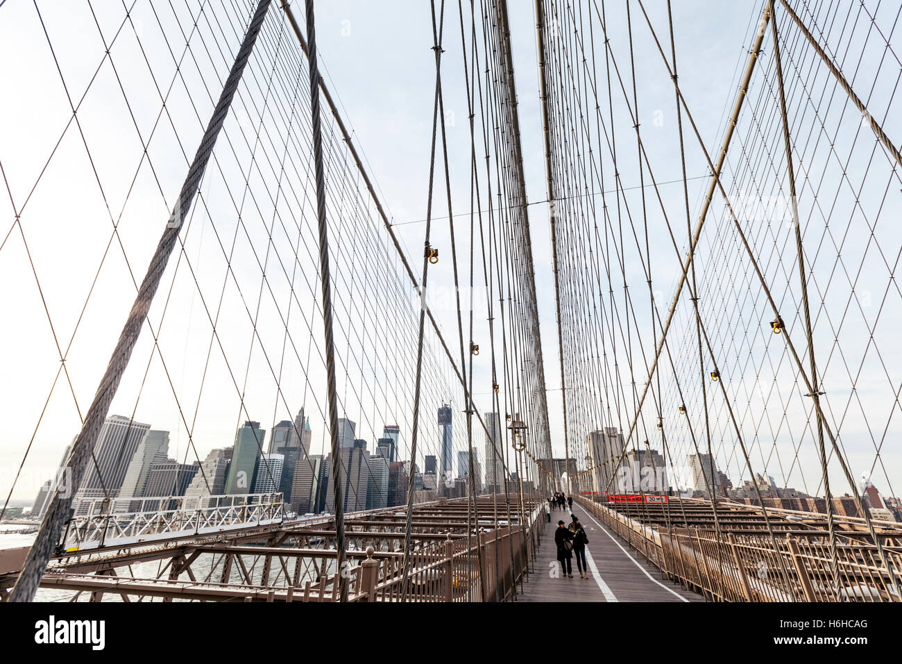NEW-YORK - NOV 15: People walking on the pedestrian/bicycle path on ...
