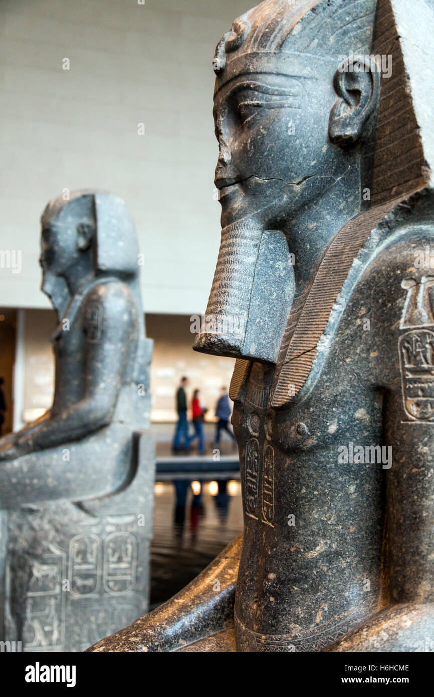 NEW-YORK - NOV 10: Ancient Egyptian sculpture on dispaly in the ...