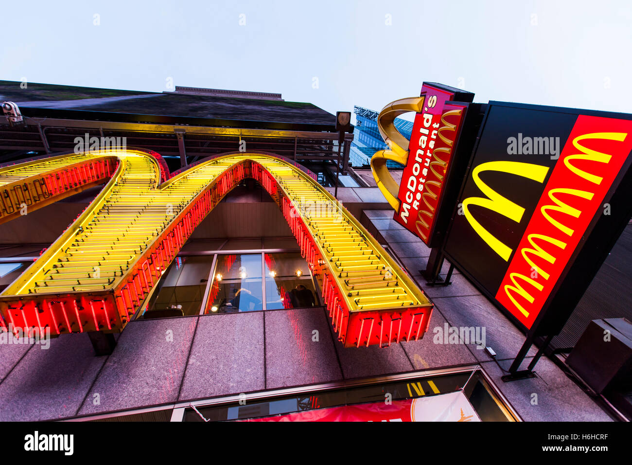 New-York, USA - NOV 20: The entrance of the Times Square McDonald's ...