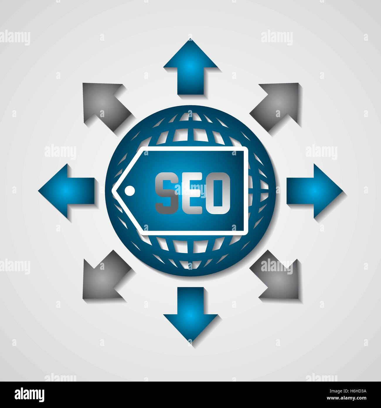 search engine optimization flat icons vector illustration design Stock ...