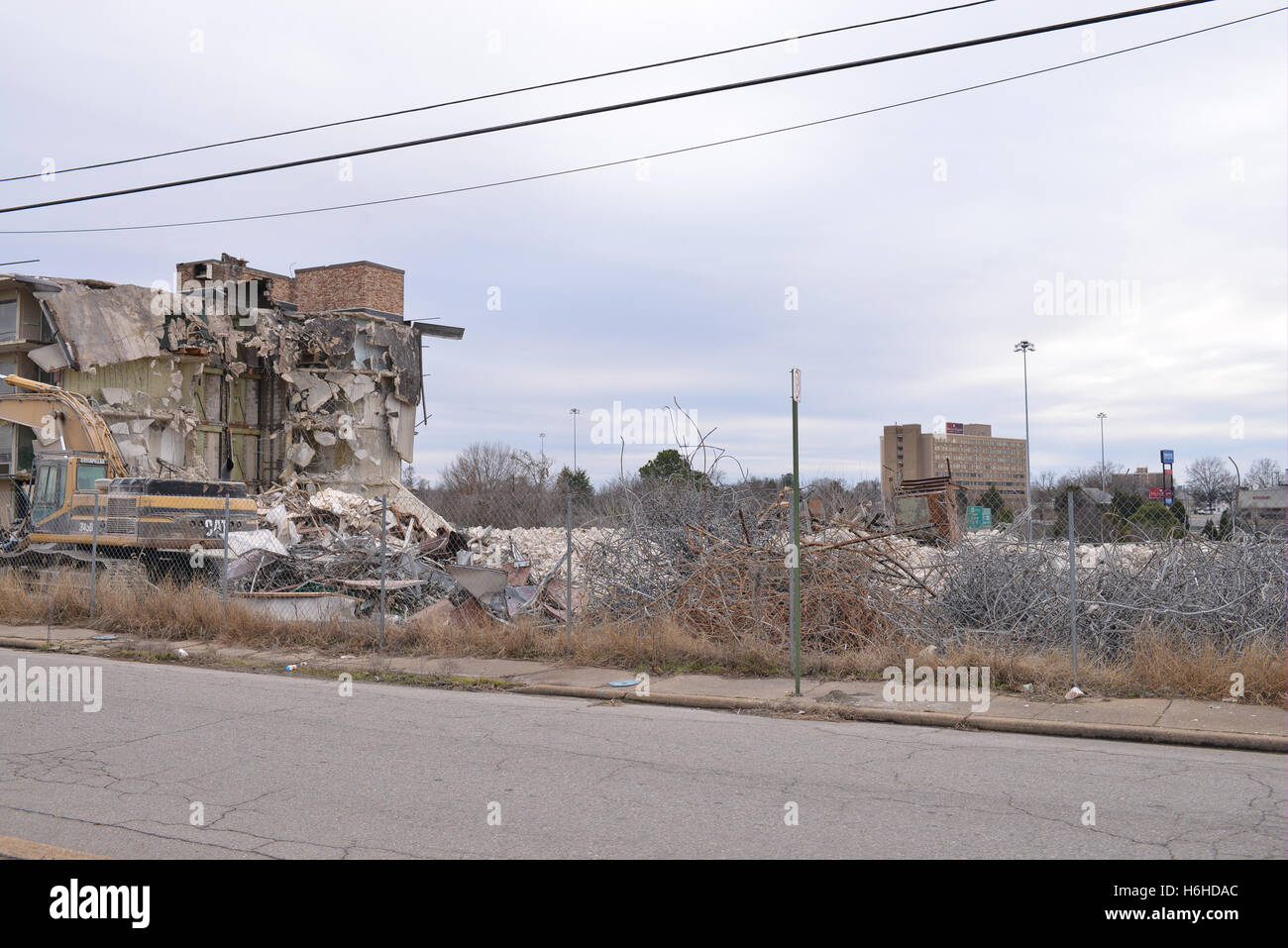 Demolished building, vacant lot Stock Photo - Alamy