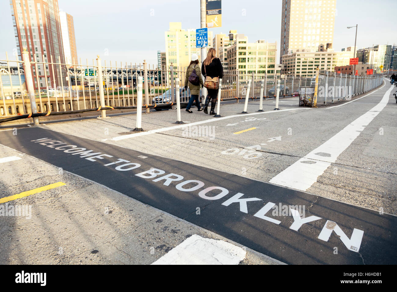NEW-YORK - NOV 15: Sign saying welcome to Brooklyn on the Brooklyn ...