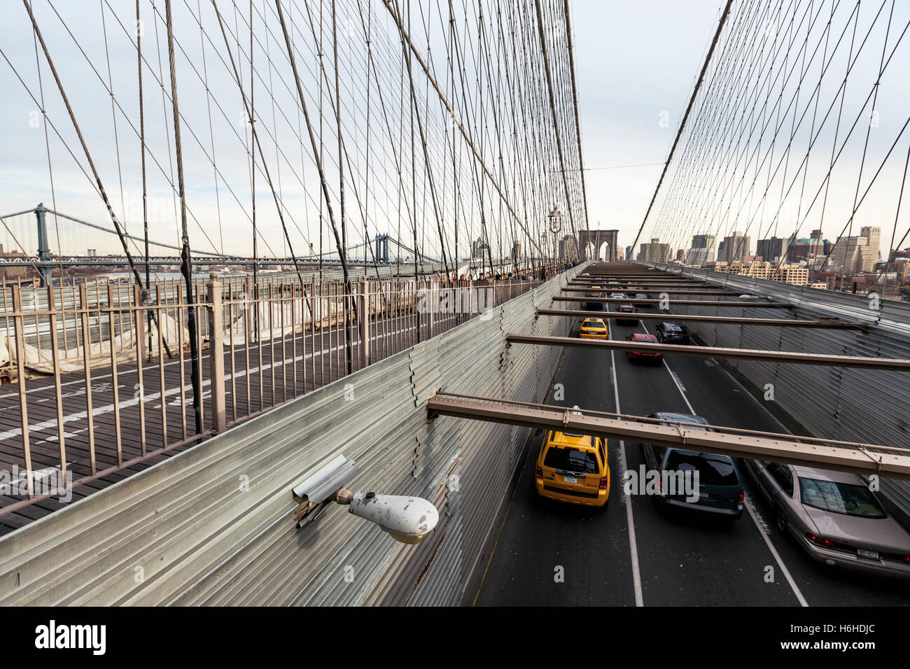 Driving yellow cab brooklyn bridge hi-res stock photography and images ...