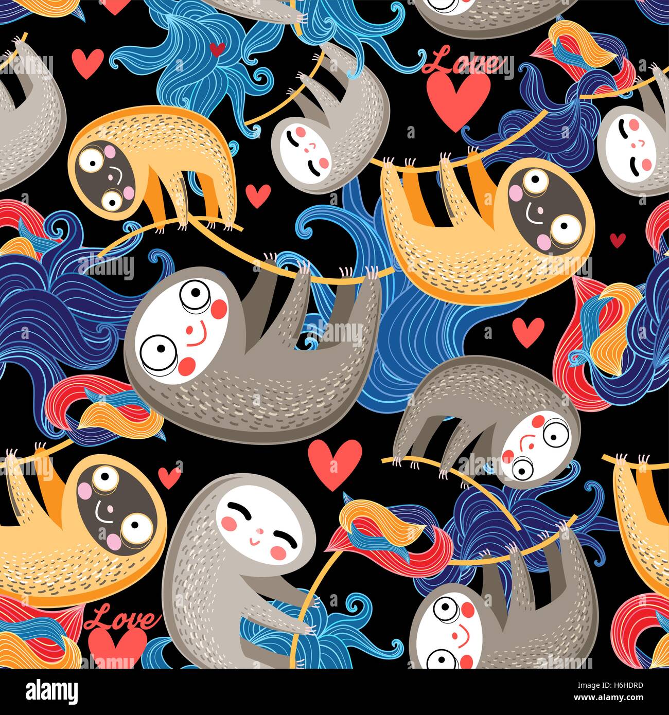 Sloths image Stock Vector Images - Alamy