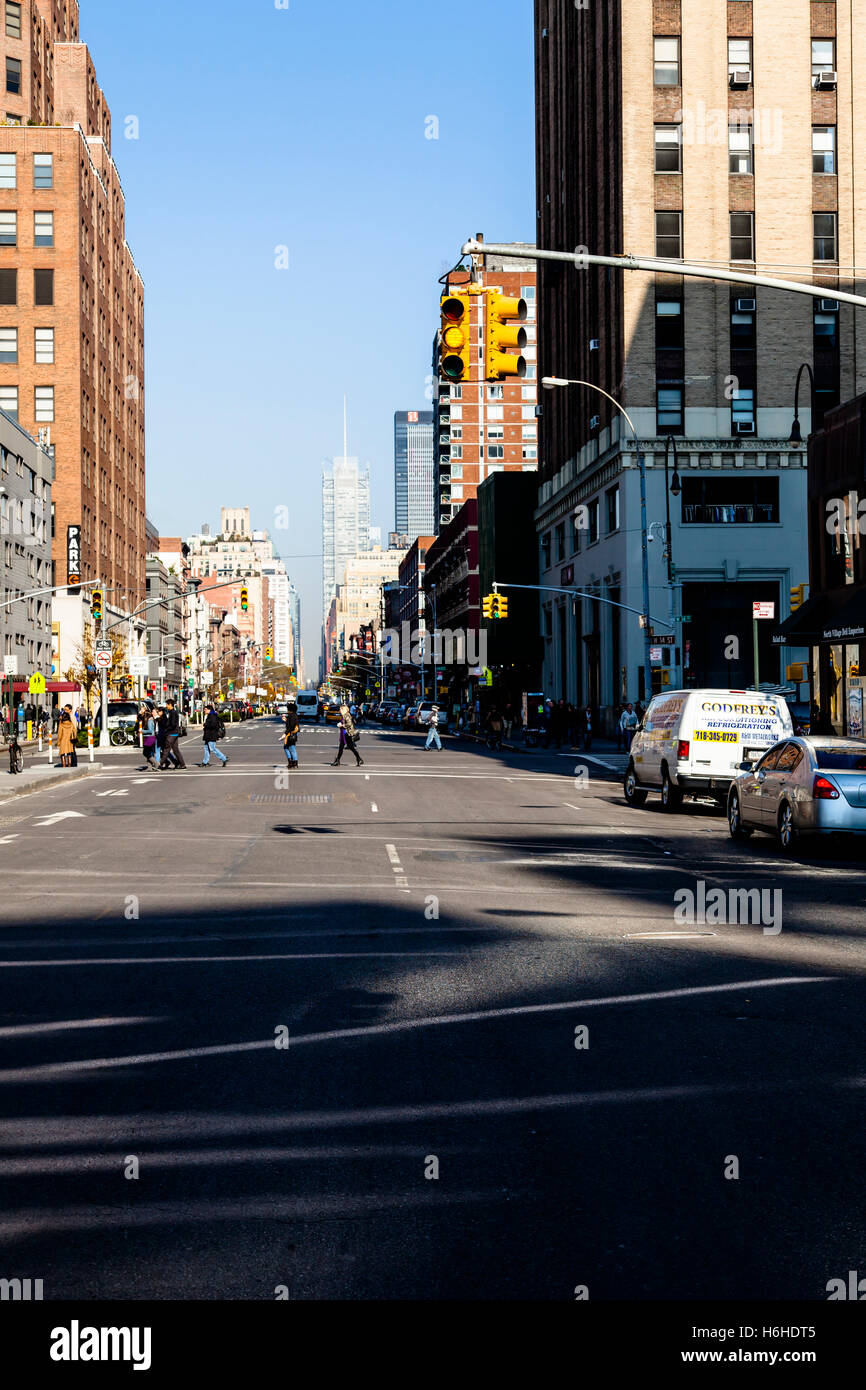 NEW YORK - NOV 11: One of Manhattan's avenues in New-York, USA on ...