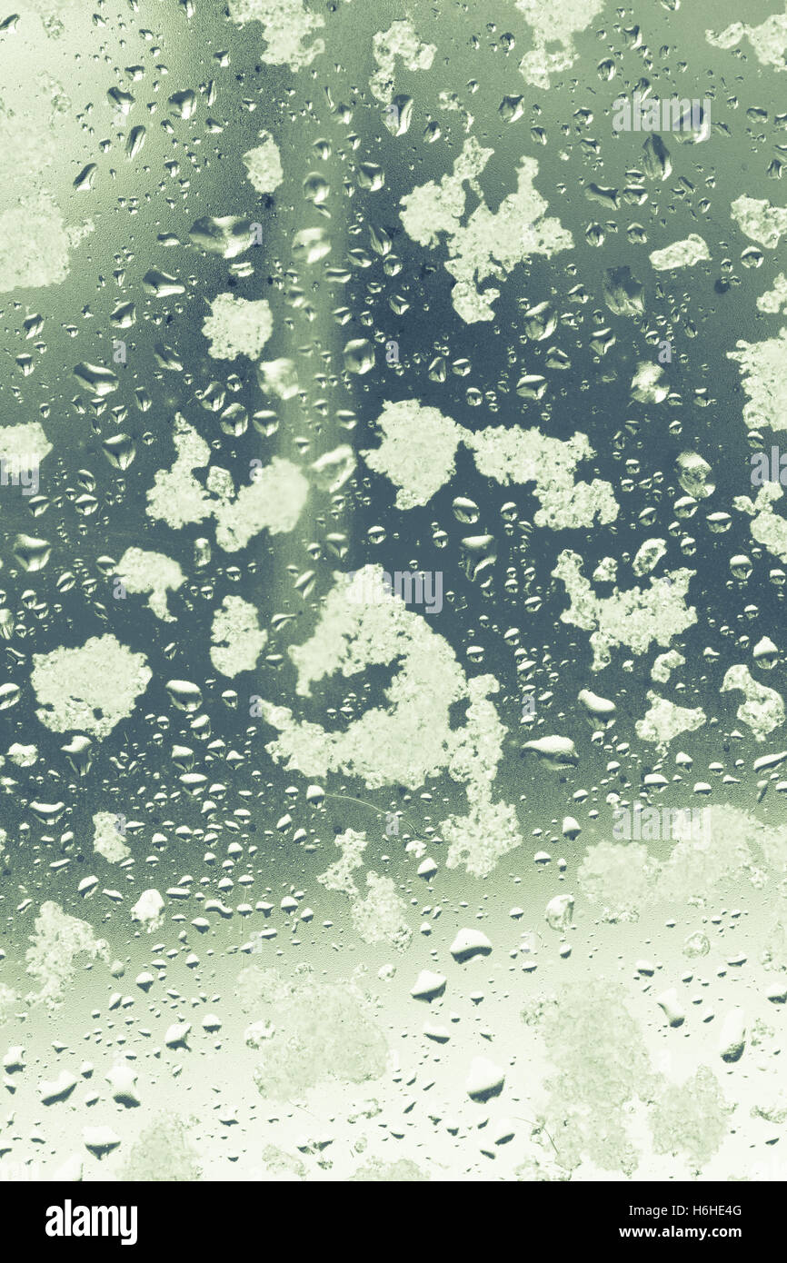 Winter window texture with ice frost and snow Stock Photo - Alamy