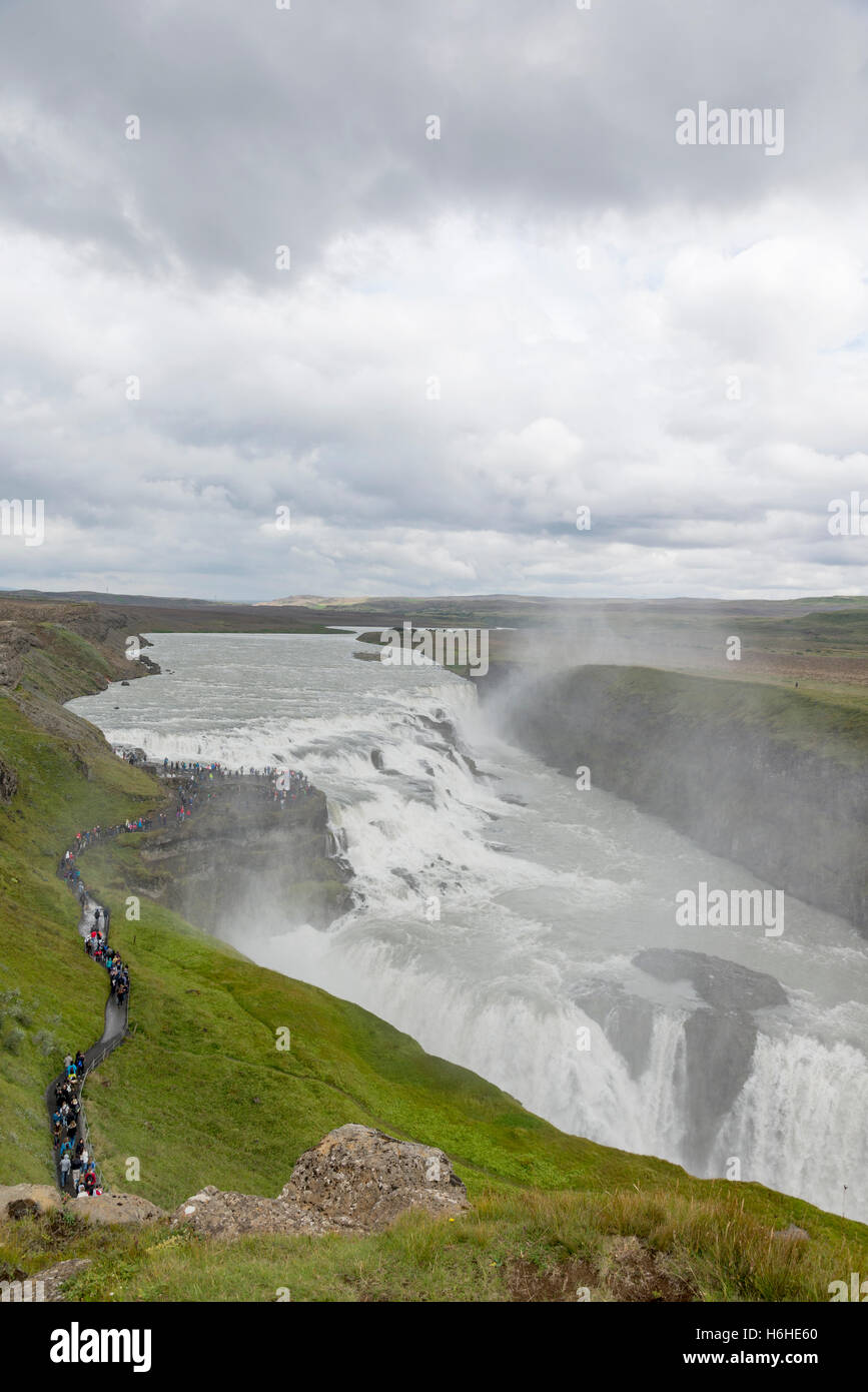 Gullfoss waterfall in Iceland Stock Photo - Alamy
