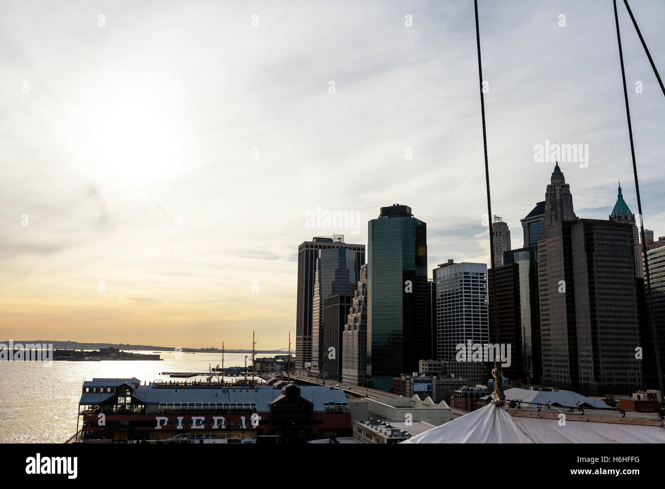 NEW-YORK - NOV 15: Lower Manhattan skyline on late afternoon as seen ...
