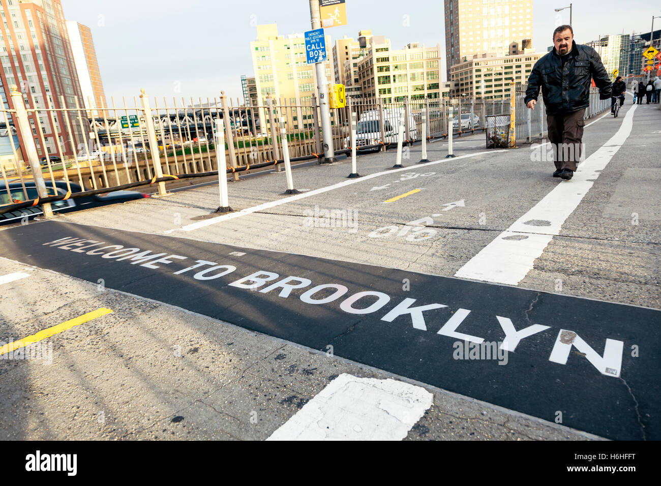 NEW-YORK - NOV 15: Sign saying welcome to Brooklyn on the Brooklyn ...