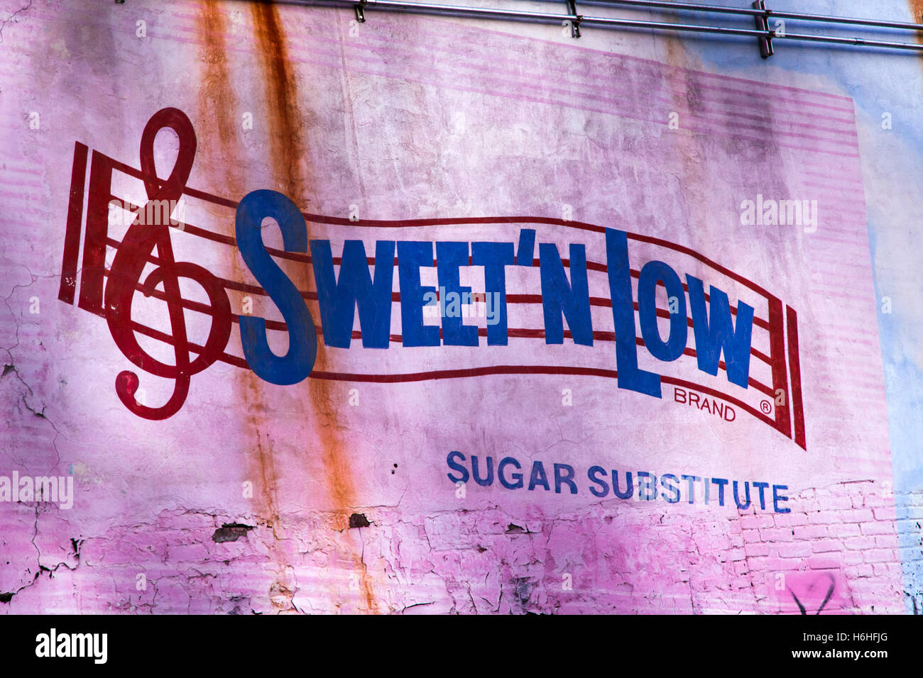 New-York, USA - NOV 18: Wall art depicting the structure is the home of ...