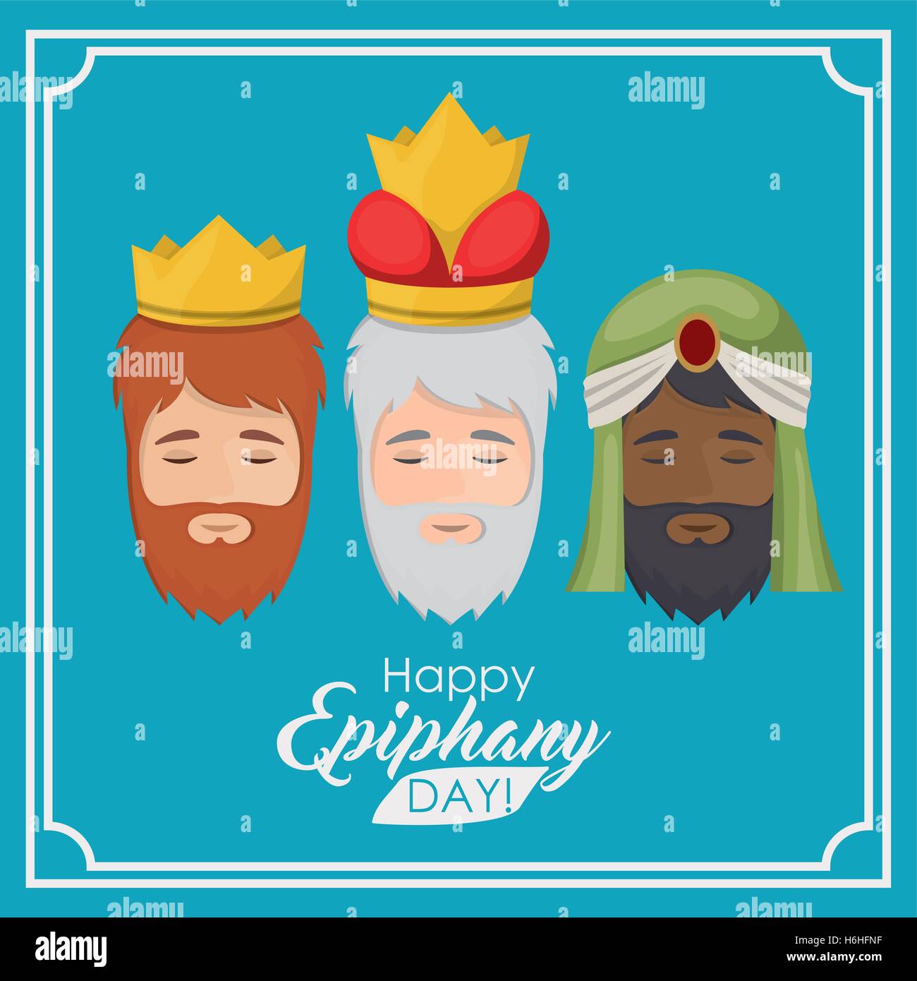 The three wisemen cartoons icon. Happy epiphany day holy night and ...
