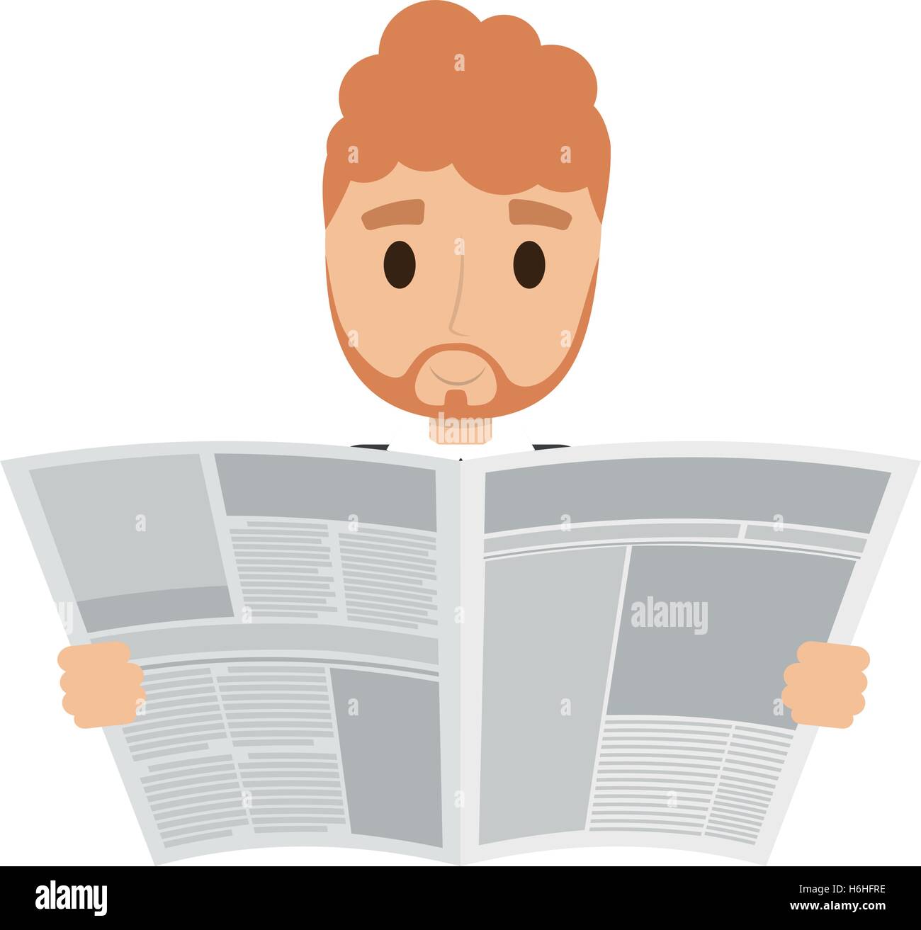 person reading the newspaper vector illustration design Stock Vector ...