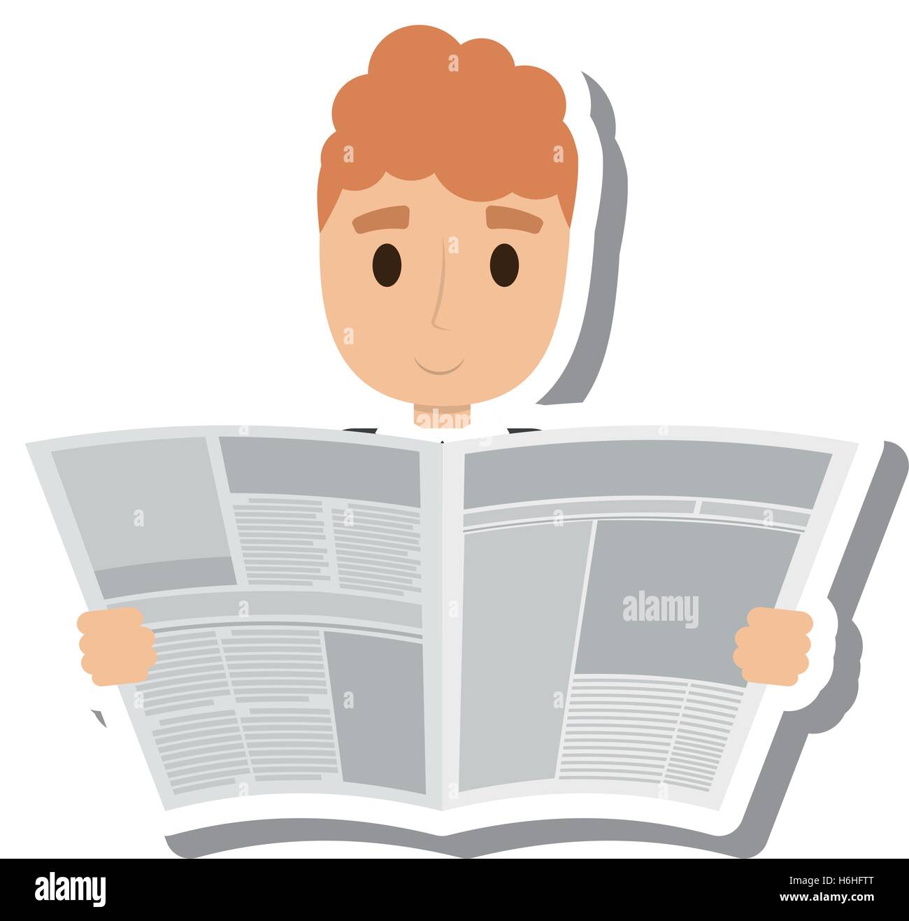 person reading the newspaper vector illustration design Stock Vector ...