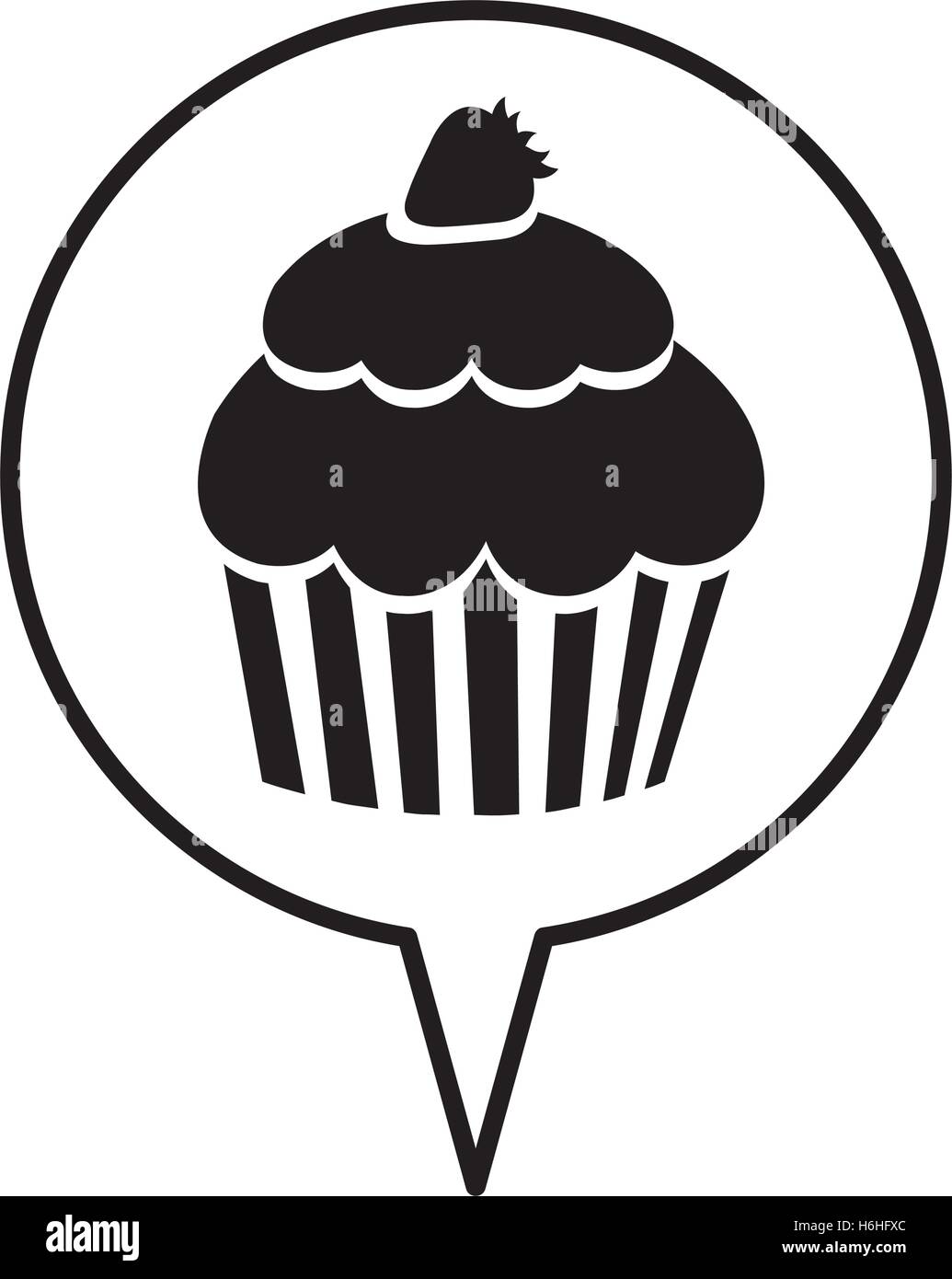 cupcake pictogram icon image vector illustration design Stock Vector ...
