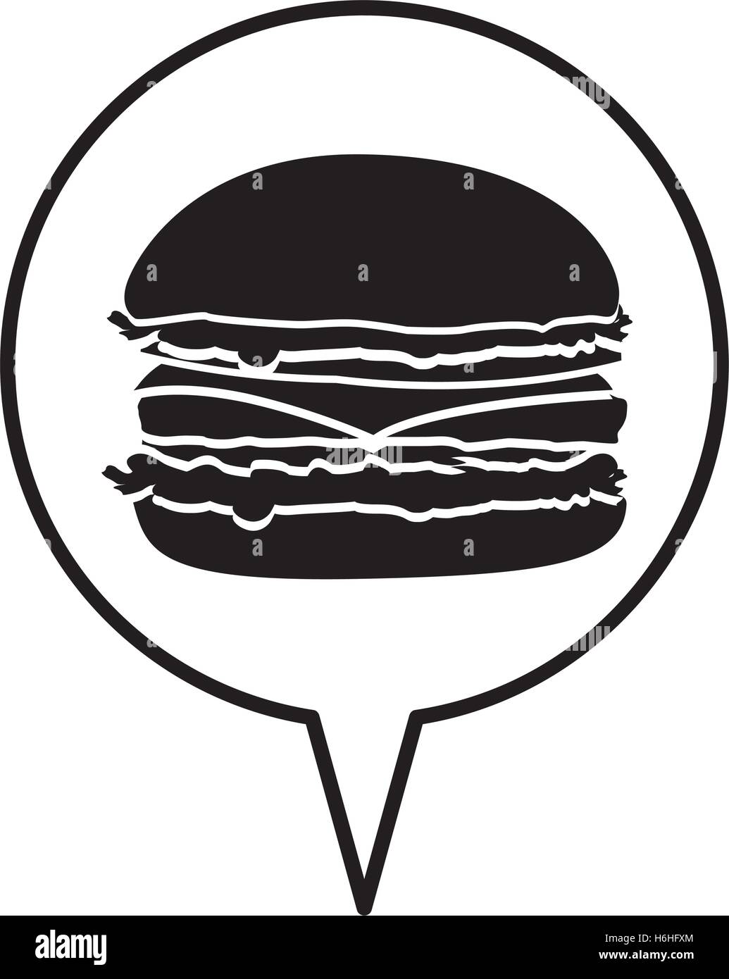 hamburger pictogram icon image vector illustration design Stock Vector ...