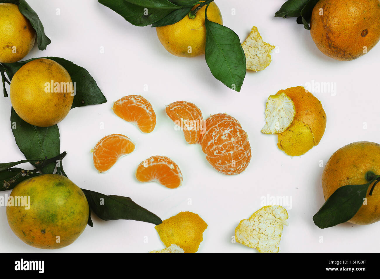 mandarin fruit isolate white Stock Photo - Alamy