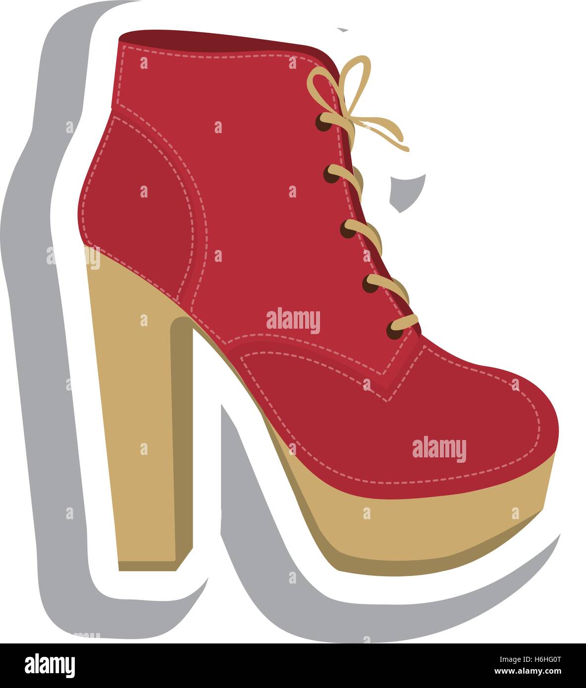 Walking boot with high heel Stock Vector Images - Alamy