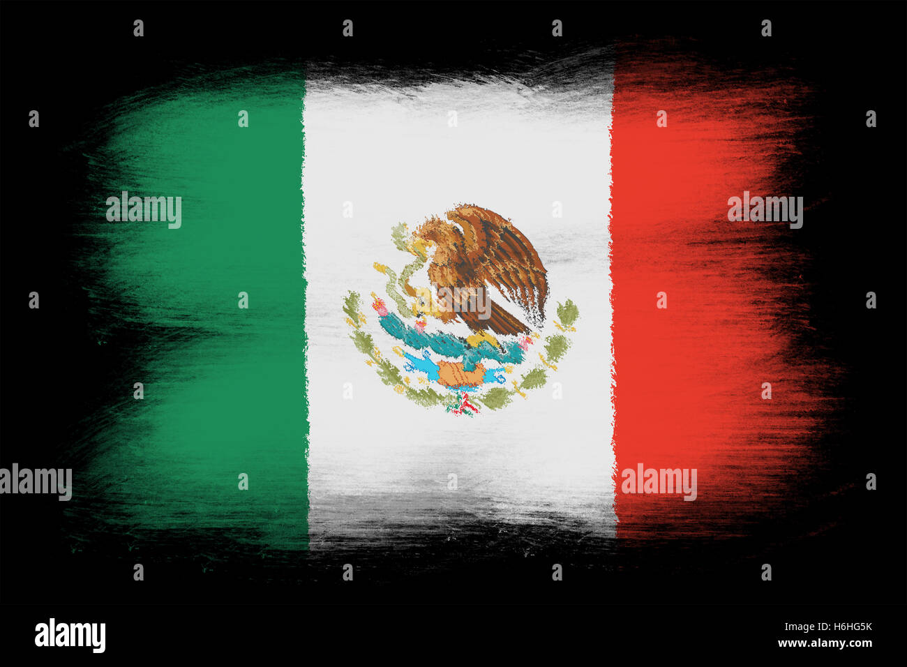 Watercolor illustration mexico flag hi-res stock photography and images ...