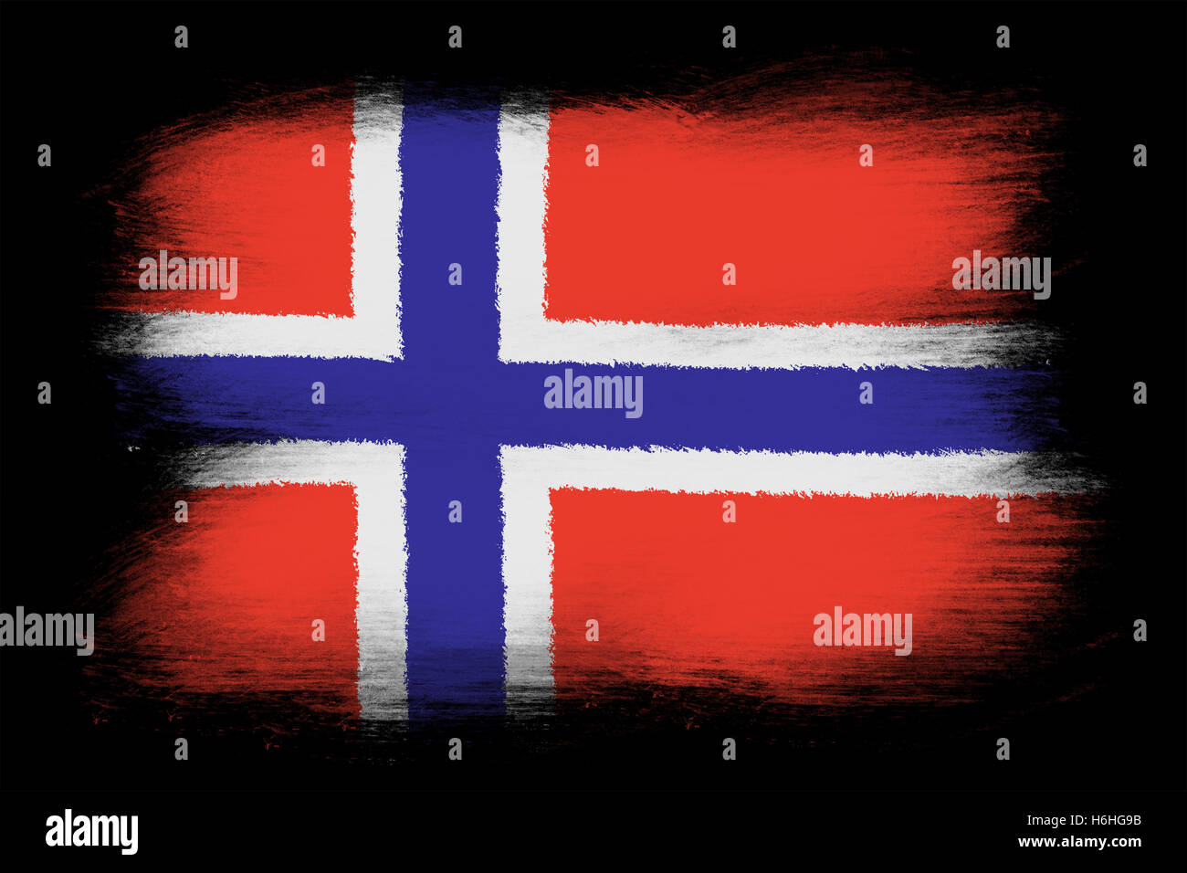 The Norwegian flag Stock Photo - Alamy