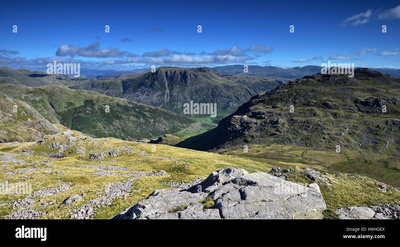 The summit of Pike of Blisco and the Langdale Pikes Stock Photo - Alamy