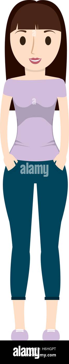 woman female avatar isolated vector illustration design Stock Vector ...