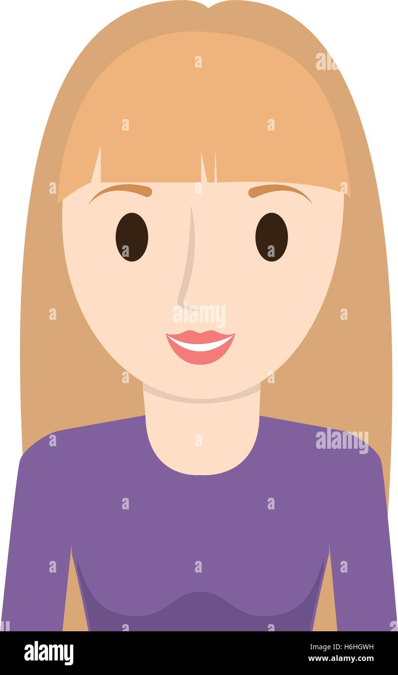woman female avatar isolated vector illustration design Stock Vector ...