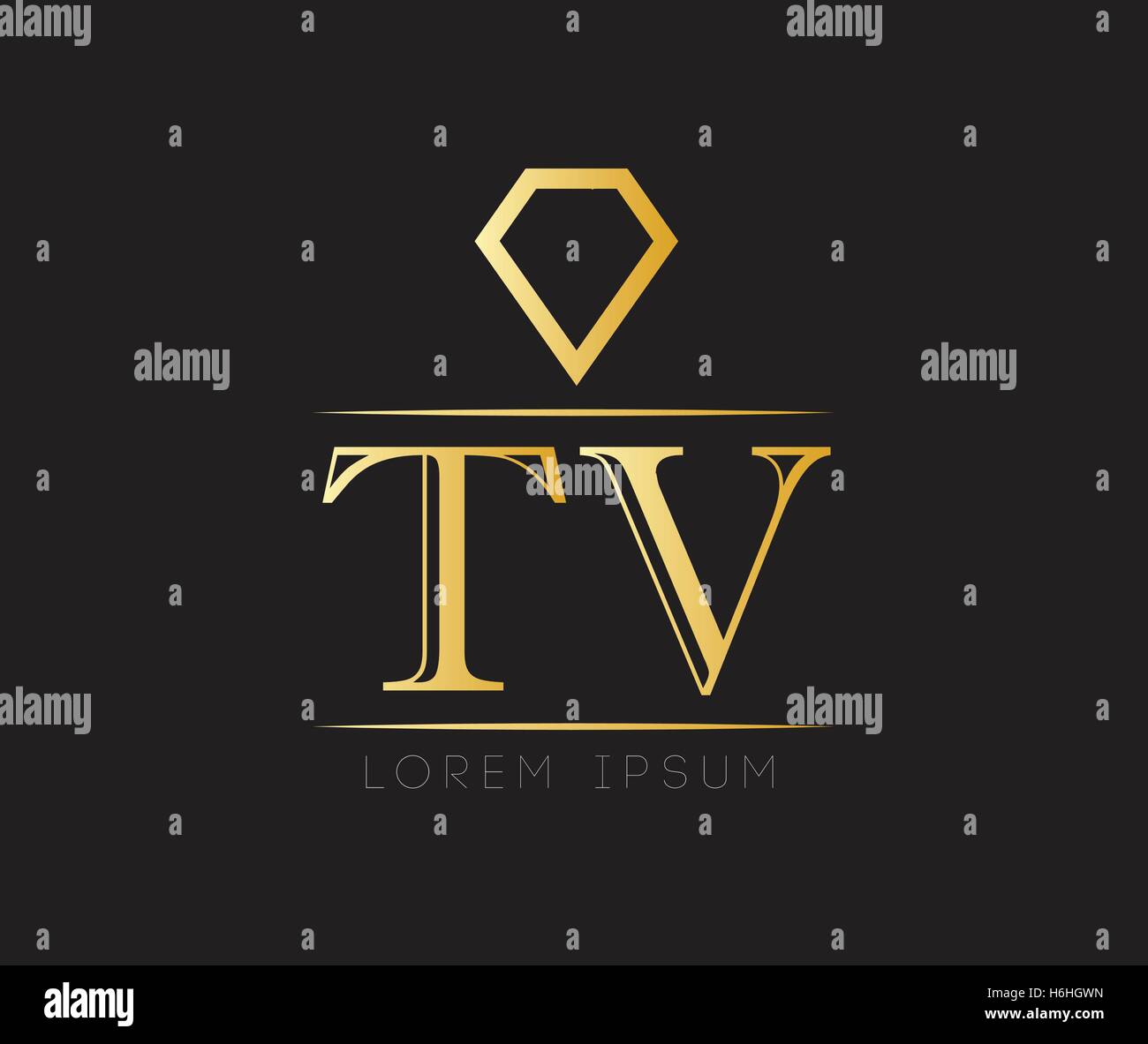 Diamond TV Logo Design Stock Vector Image & Art - Alamy