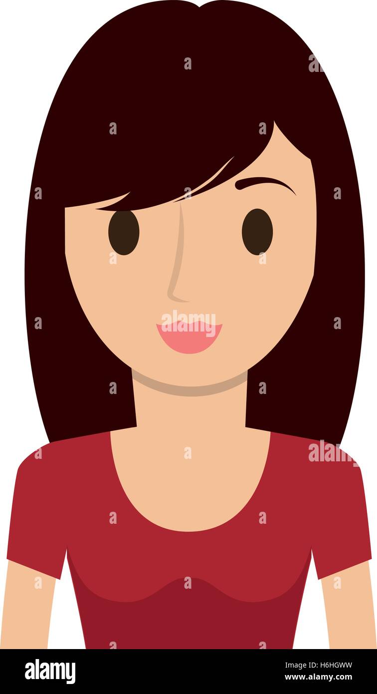woman female avatar isolated vector illustration design Stock Vector ...