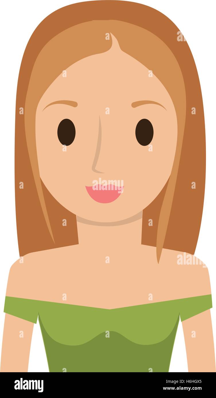 woman female avatar isolated vector illustration design Stock Vector ...