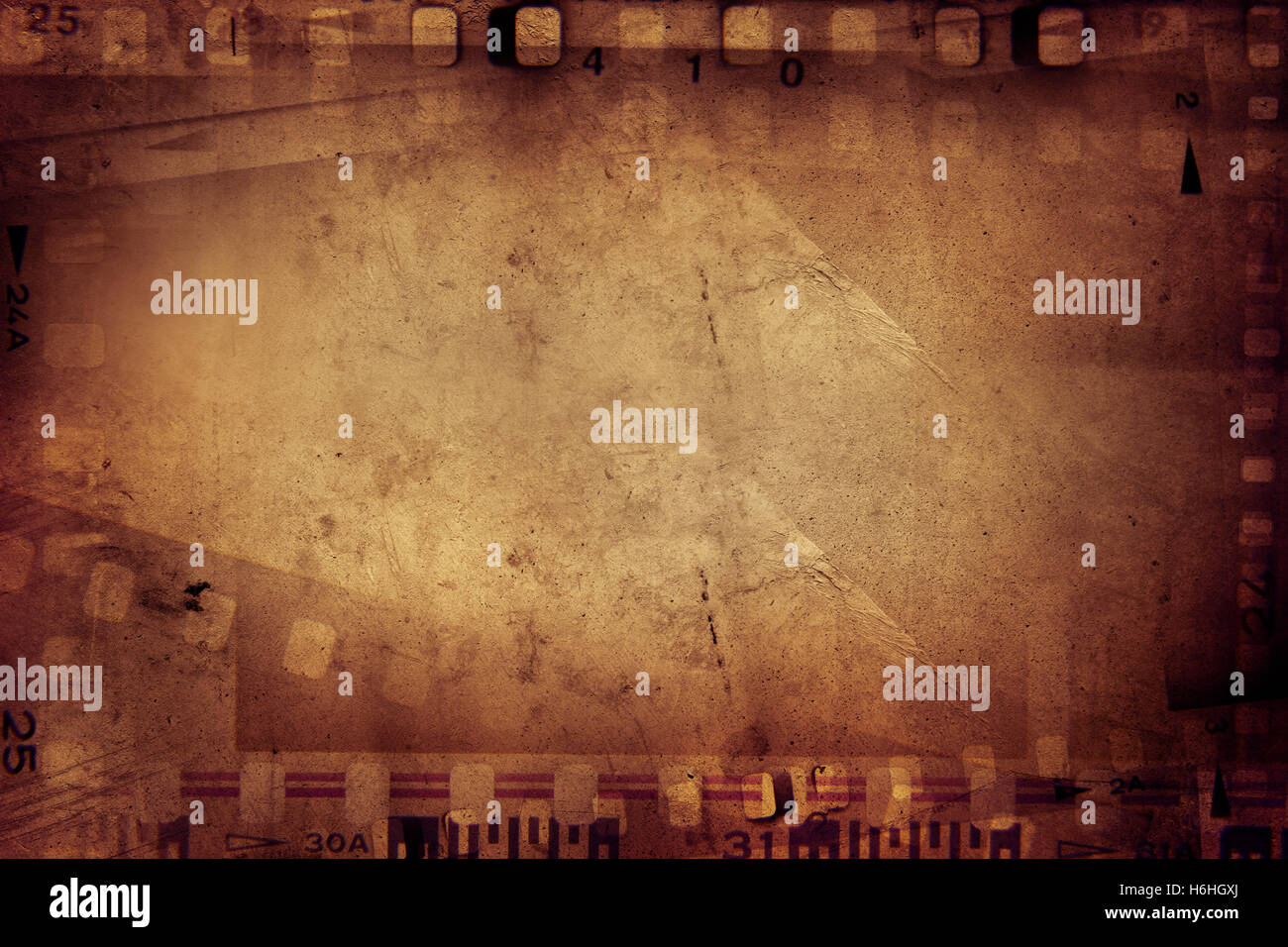 Film negative frames on brown background Stock Photo - Alamy