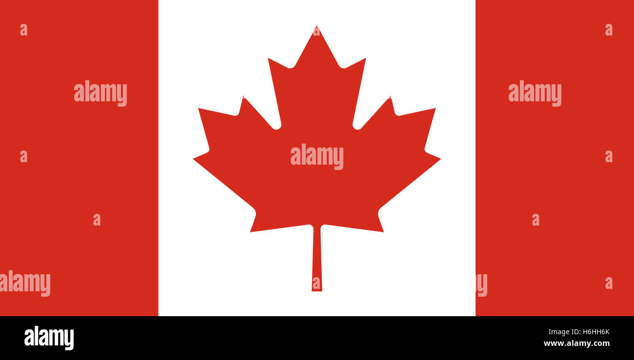 Official vector flag of Canada Stock Photo - Alamy