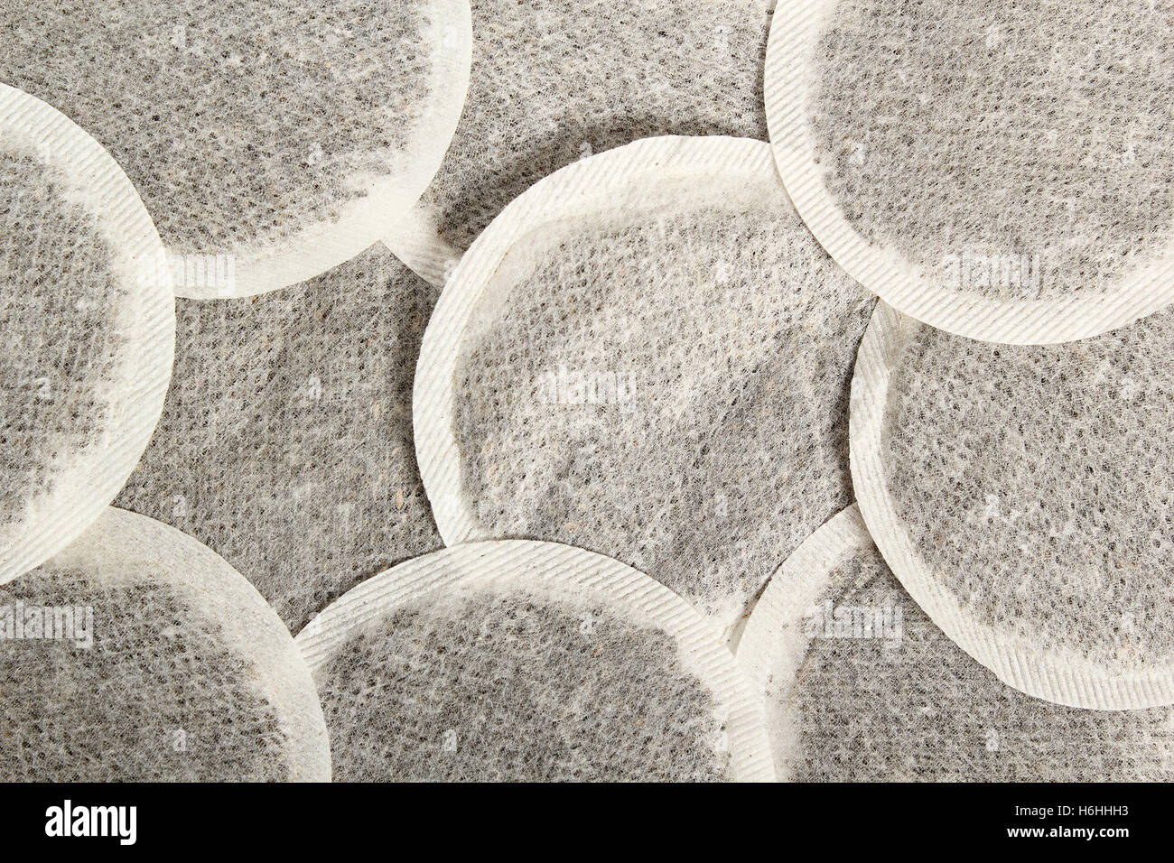 Background of Round Tea Bags Stock Photo - Alamy