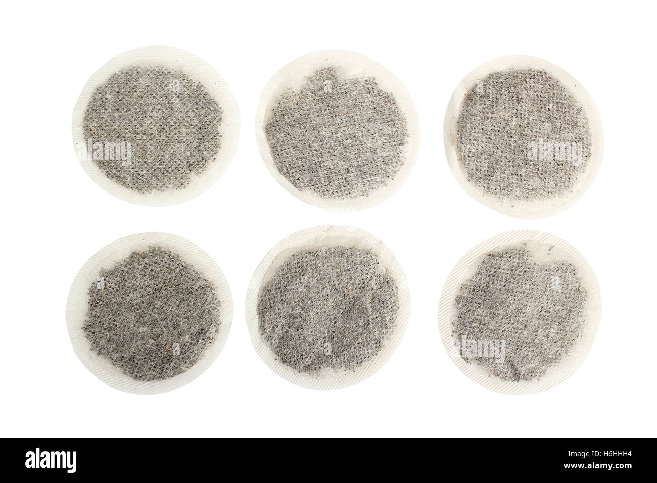 Round Tea Bags. Isolated with clipping path Stock Photo - Alamy