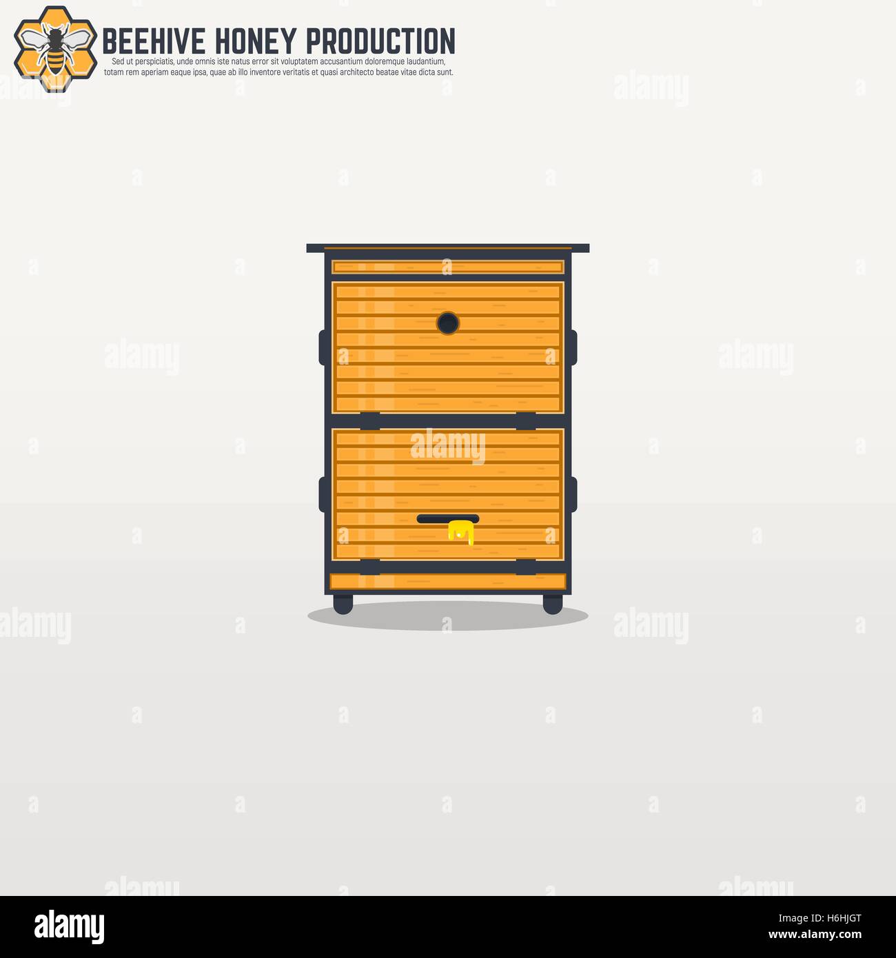 Bee hive illustration hi-res stock photography and images - Alamy