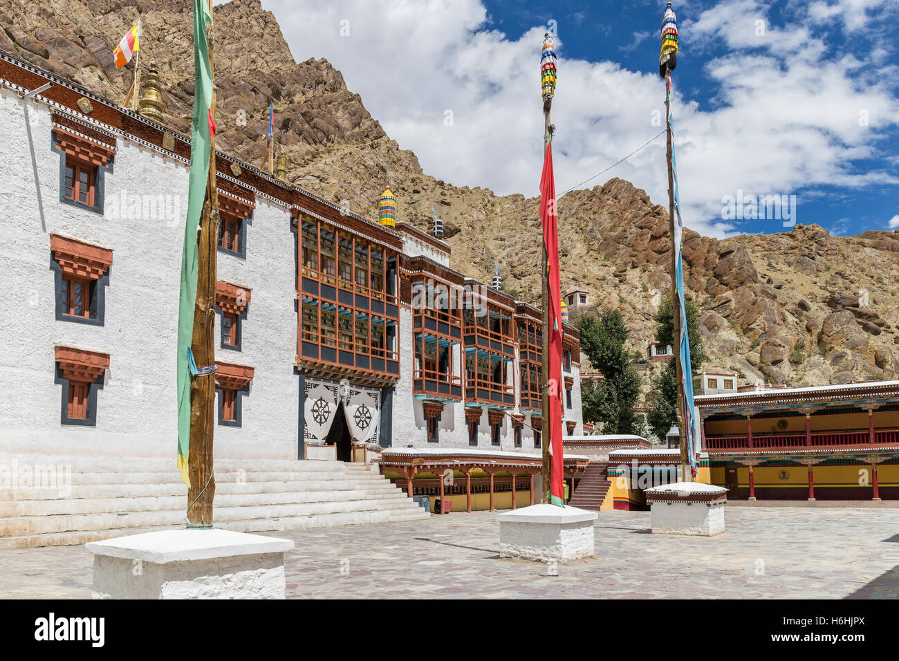 Inner courtyard at Hemis Monastary Stock Photo - Alamy
