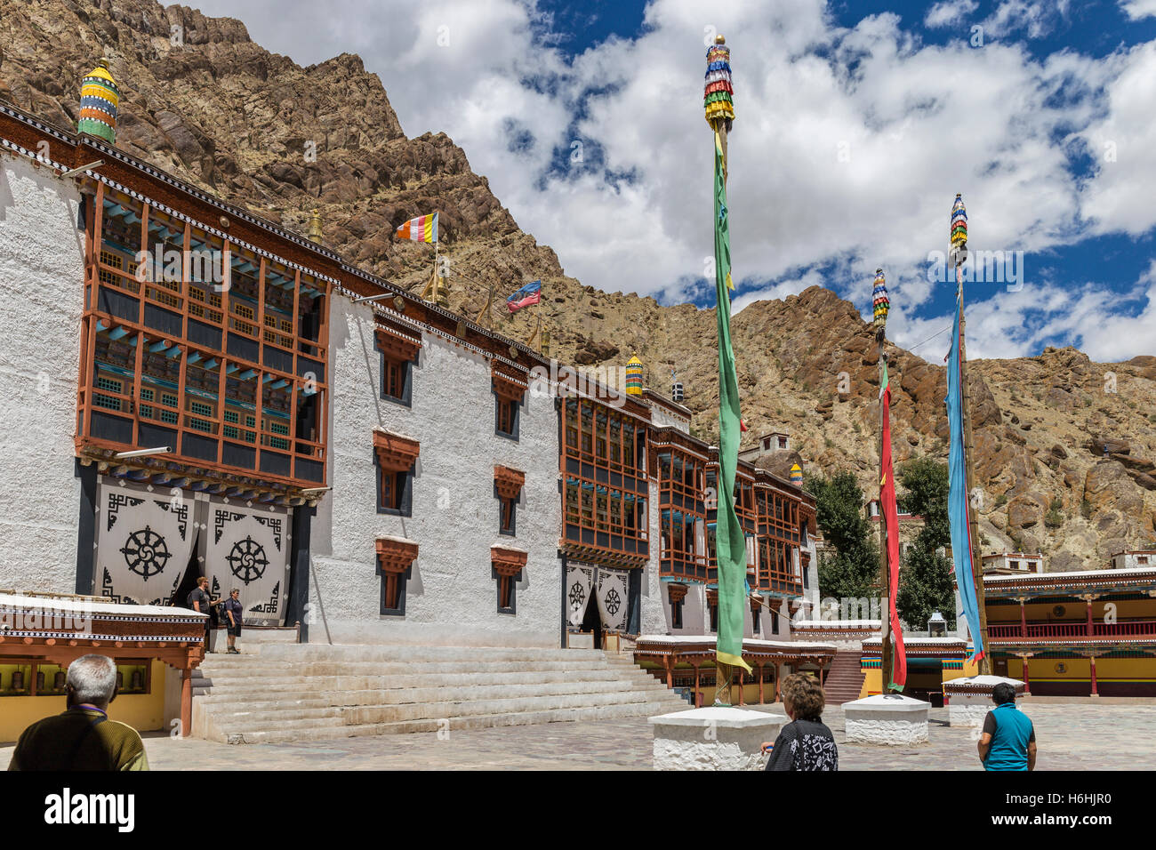 Inner courtyard at Hemis Monastary Stock Photo - Alamy