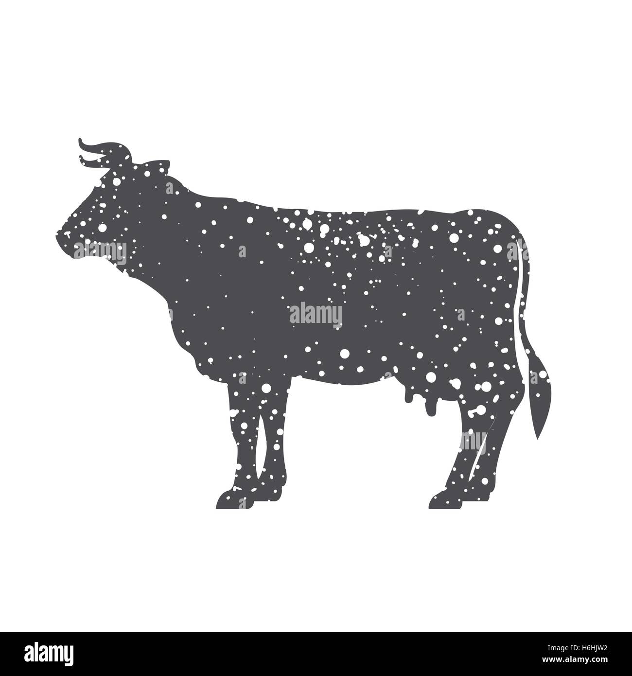 Cow icon. Livestock animal life nature and fauna theme. Isolated design ...