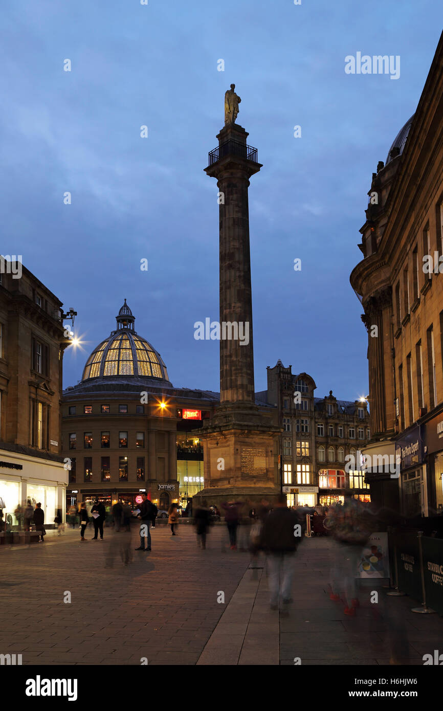 Grey's Monument, known locally as the Monument, in Newcastle-upon-Tyne ...