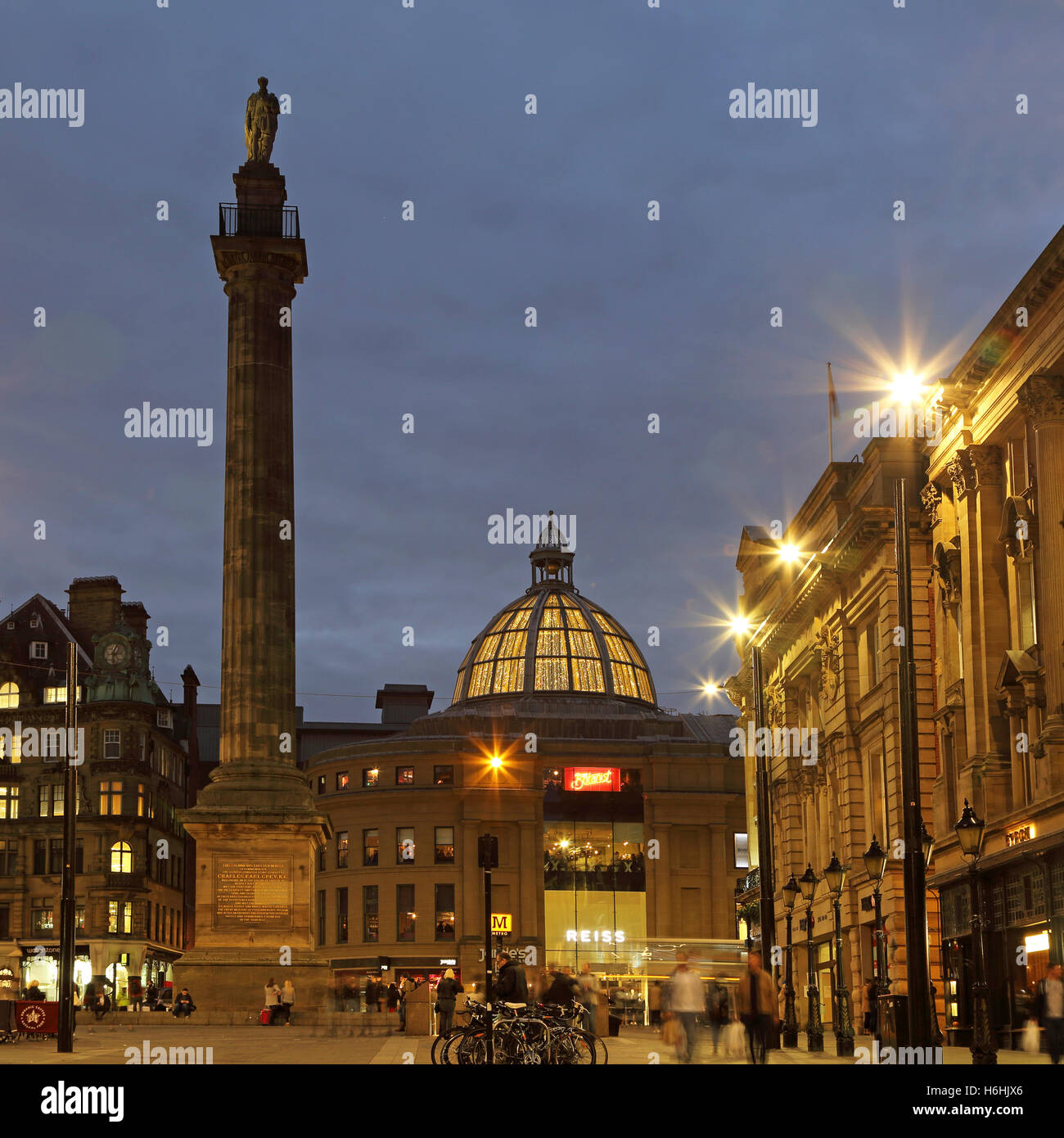 Grey's Monument, known locally as the Monument, in Newcastle-upon-Tyne ...