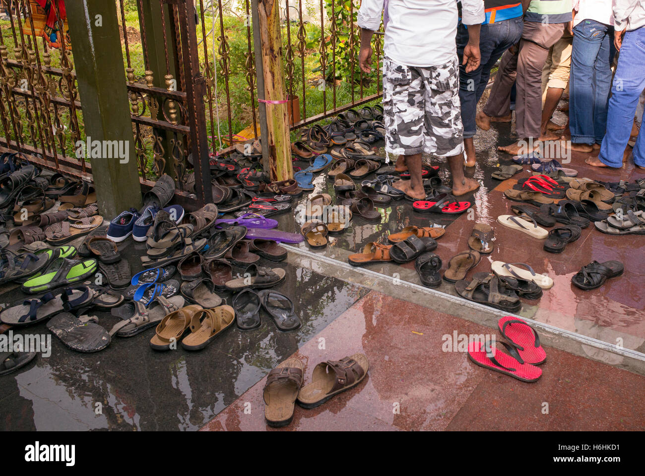 Shoes outside a temple hi-res stock photography and images - Alamy