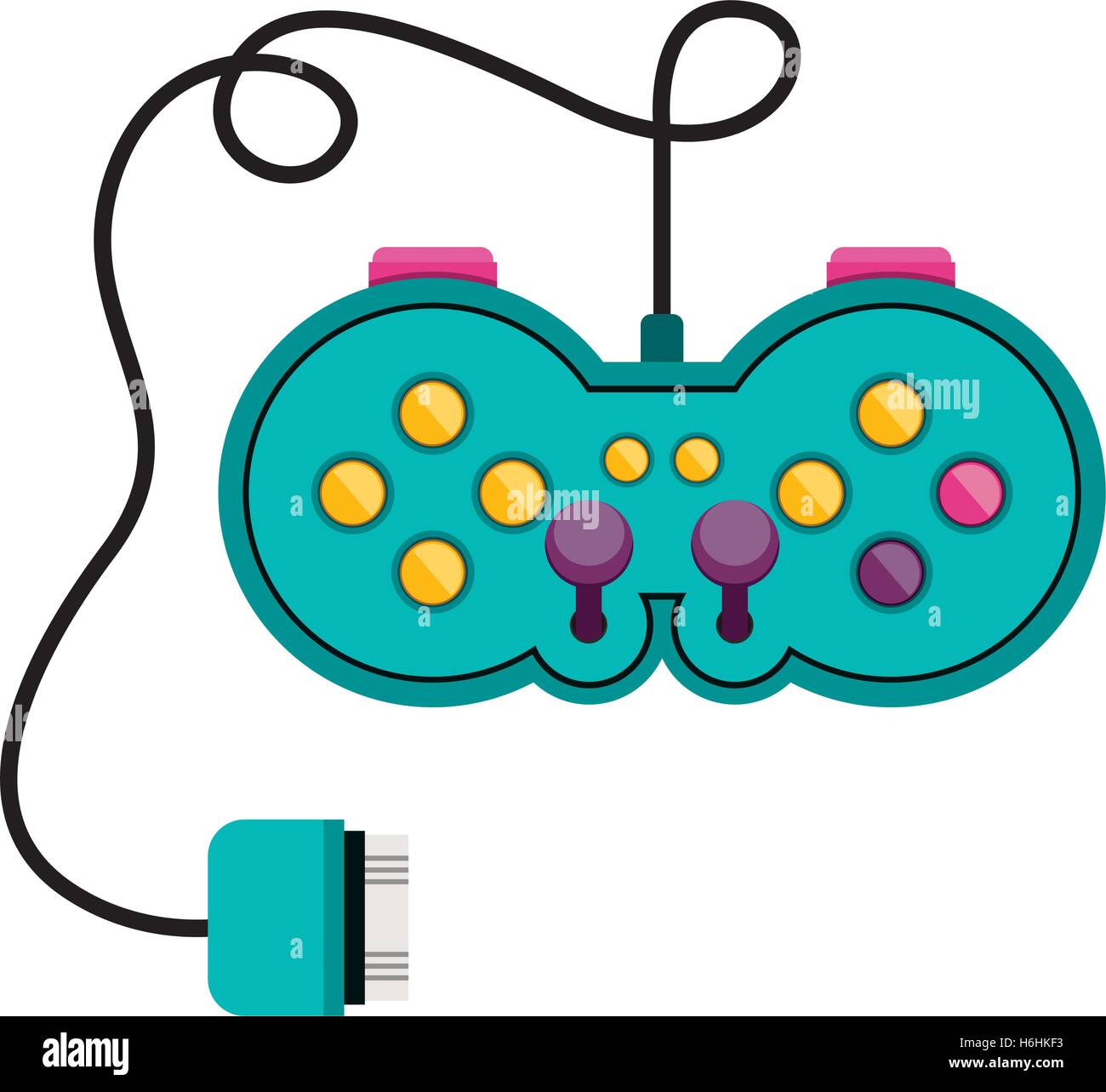 remote control games with circular shape vector illustration Stock ...